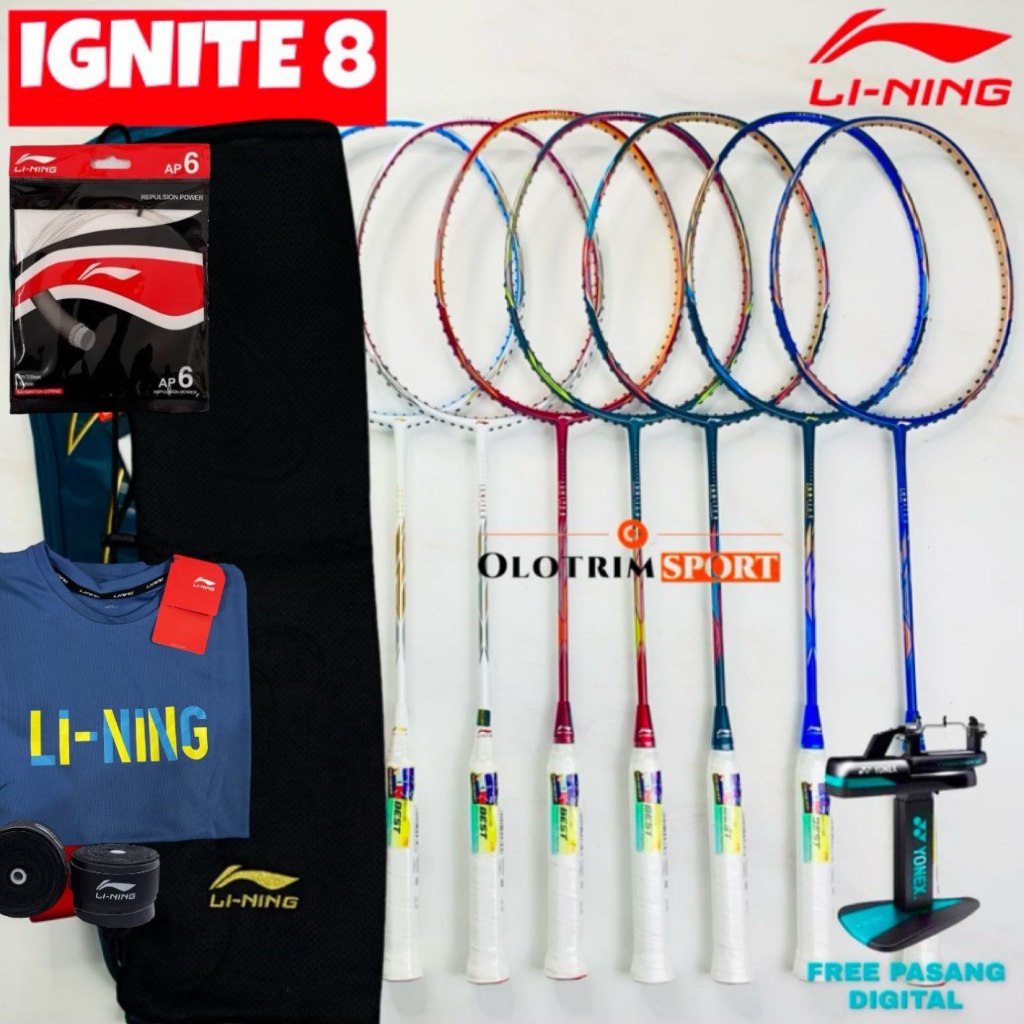 Jual Raket Badminton LINING IGNITE 8 7 77gr 5u 30lbs Original | Shopee ...
