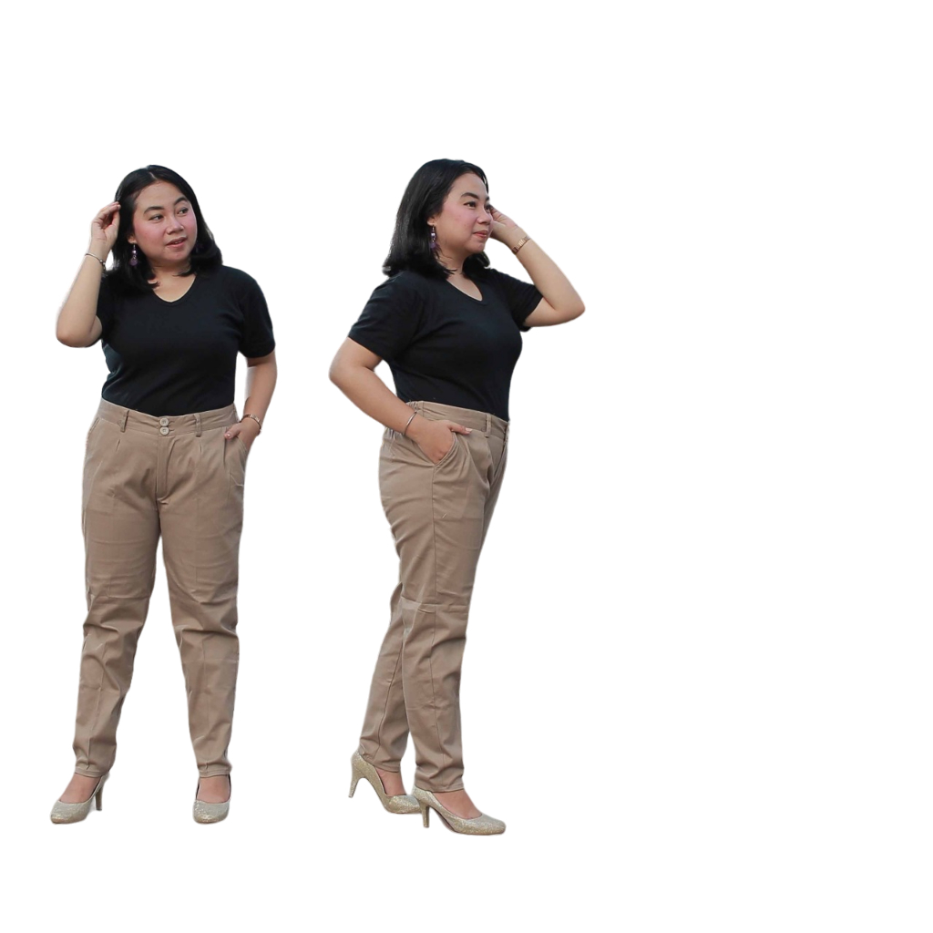 Jual Putri Nasya - Celana Big Size Panjang Ukuran 8L,6L,5L,4L,2L,XL, S Fit To L Warna Cream Moca ...