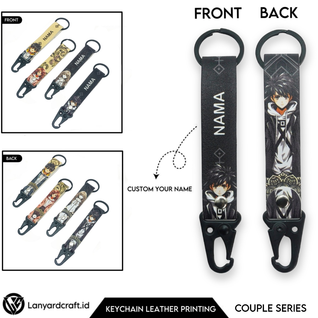 Jual Keychain Kulit Custom Nama Leather Printing Gantungan Kunci ...