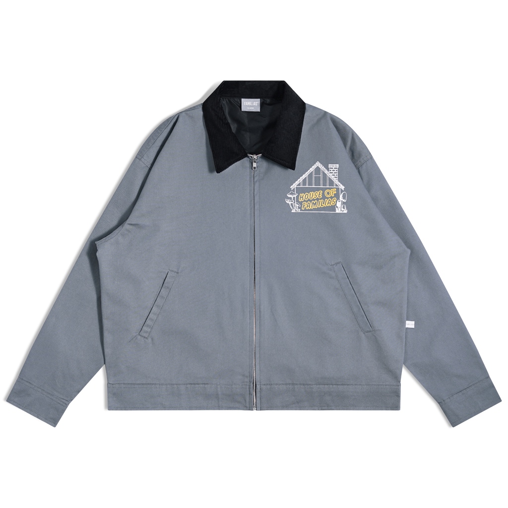 Jual Familias - Grey Work Jacket - Keeve | Shopee Indonesia