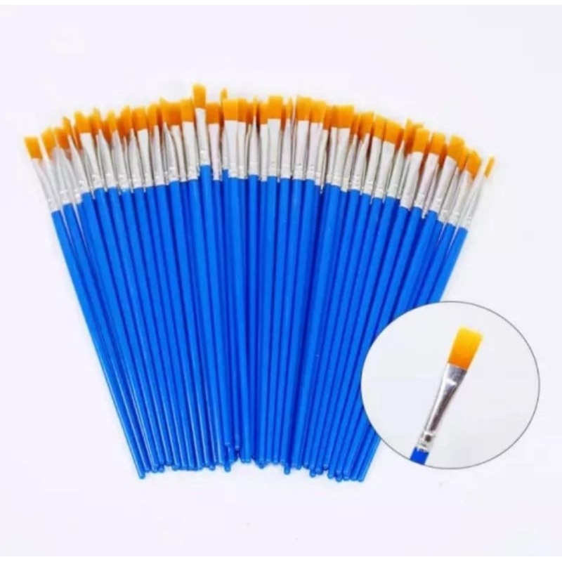 Jual Kuas Lukis Nilon Flat Brush Painting Akrilik Acrilic Cat Air Paint ...