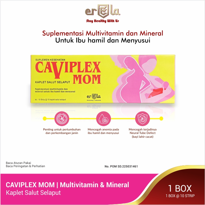 Jual CAVIPLEX MOM box / Multivitamin Asam Folat Kalsium Magnesium ...