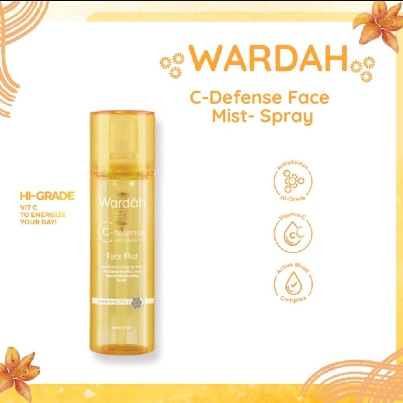 Jual Wardah C-Defense Face Mist 55ml | Shopee Indonesia