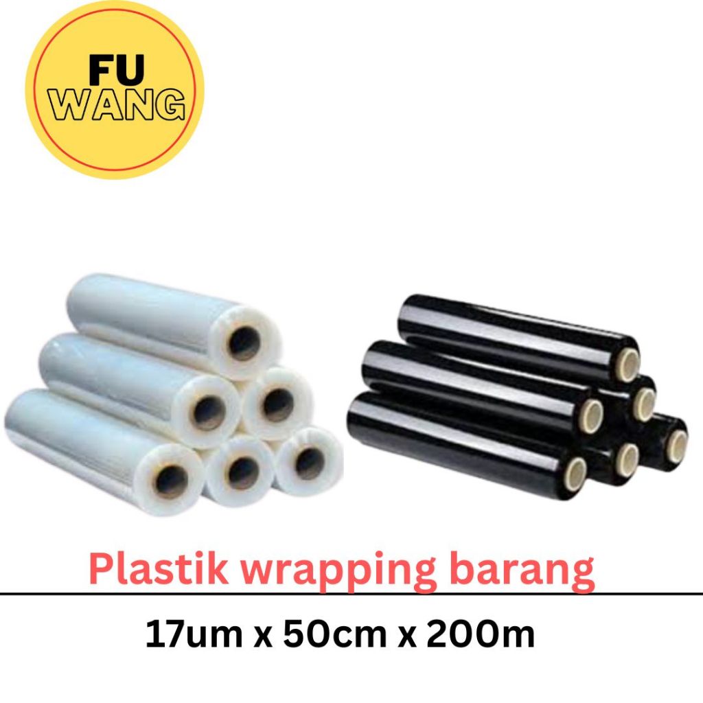 Jual Stretch film - plastik wrapping hitam bening 50cm x 200m | Shopee ...