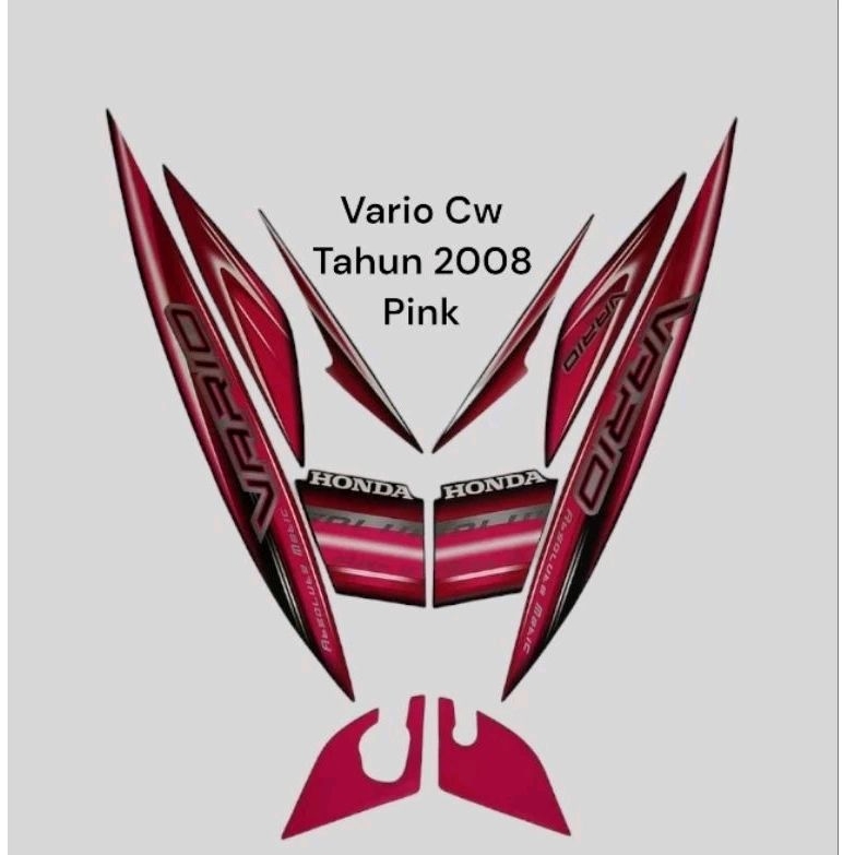 Jual STICKER STRIPING LIS STANDAR MOTOR HONDA VARIO TAHUN 2008 PINK ...