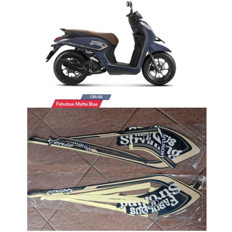 Jual Sticker striping honda genio fabulous biru navy 2023 | Shopee ...
