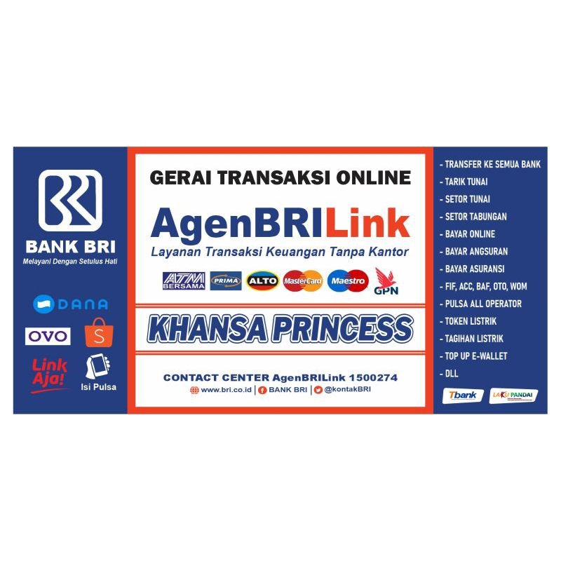 Jual SPANDUK/BANNER AGEN BRILINK 300x100 CM | Shopee Indonesia