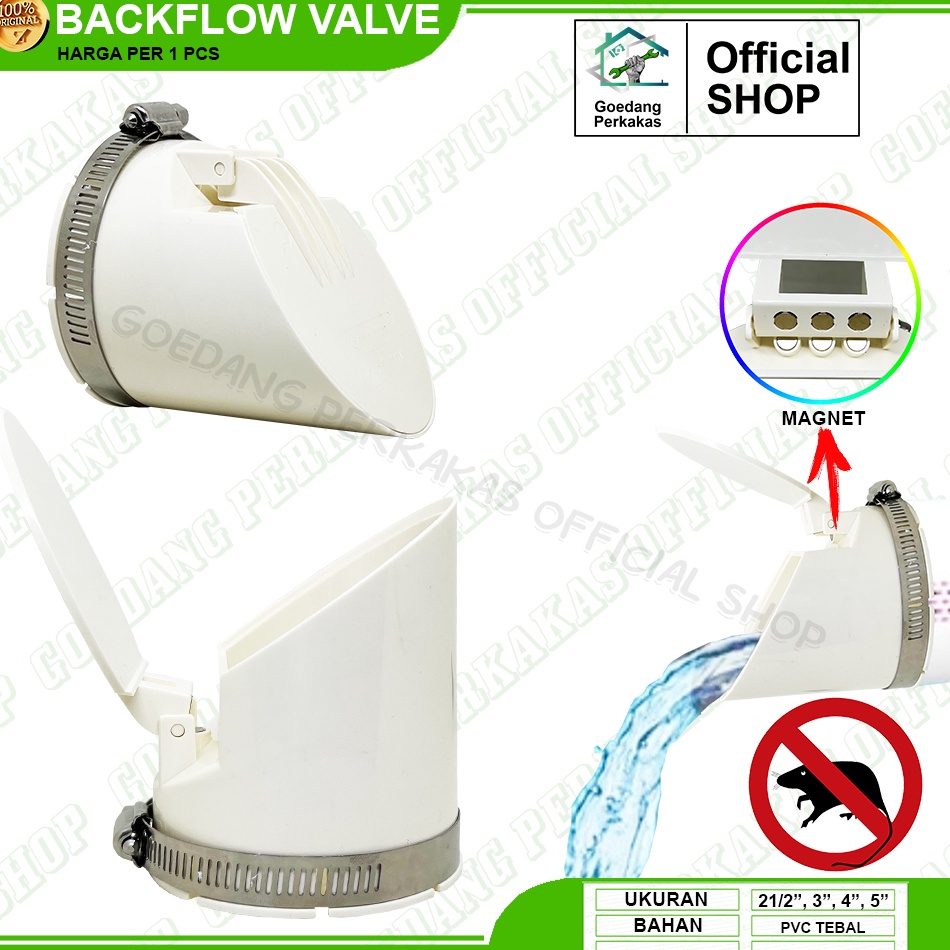 Jual qe Backflow Valve Pvc Tebal Soligen 25 3 Penutup Magnet Pipa ...