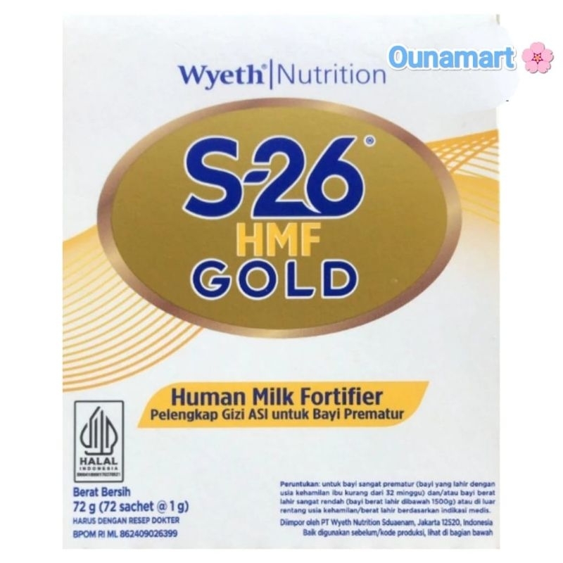 Jual (READY Langsung Kirim) S-26 HMF (HUMAN MILK FORTIFIER) GOLD 1 BOX ISI 72 SACHET UNTUK ...