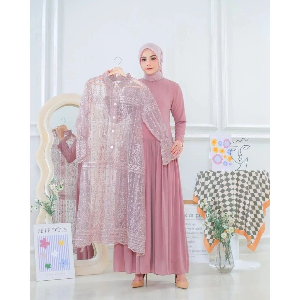 Jual Stelan outer kebaya modern | Outer brokat kebaya | kebaya dress ...