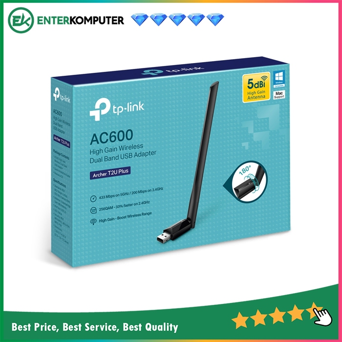Jual TP - Link AC600 Wireless Dual Band USB Adapter - Archer T2U Plus ...