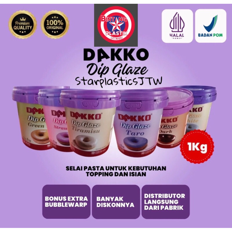 Jual TOP BRAND! DAKKO Dip Glaze Cokelat / Taro / Tiramisu / Green Tea ...