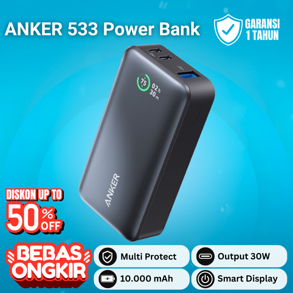 Jual Anker Powerbank 10000 mAh - PowerCore 533 - PowerCore 323 Power ...