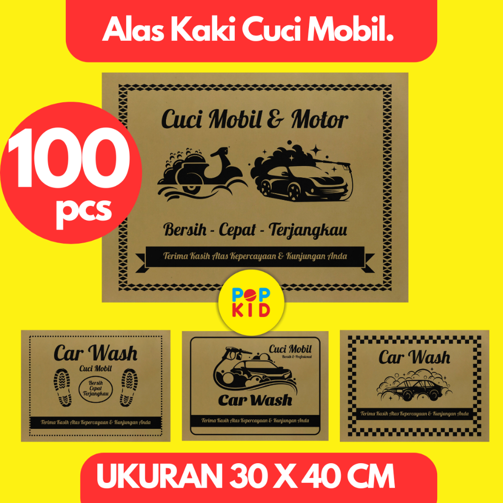 Jual ISI 100 LEMBAR - KERTAS ALAS KAKI CUCI MOBIL UKURAN 30 X 40 CM ...