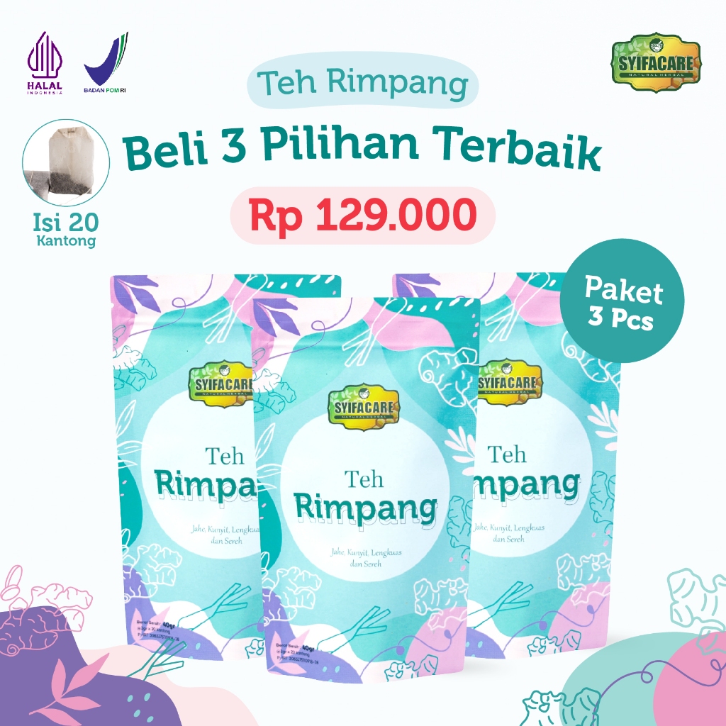 Jual Teh Rimpang Syifacare - Teh Celup Herbal 100% Alami Tanpa pengawet ...