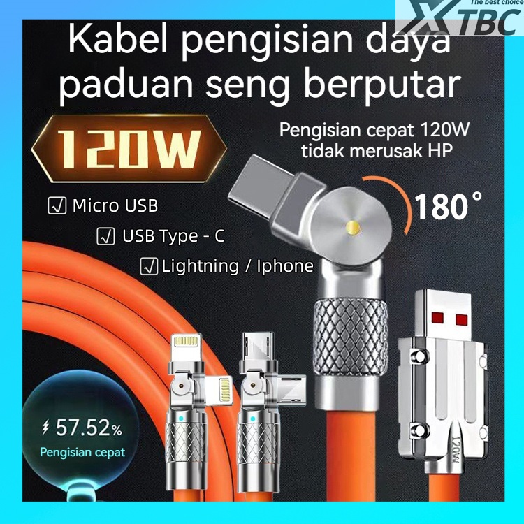 Jual XTBC Kabel Data 4-in-1 120W Fast Charging Micro USB Type C ...