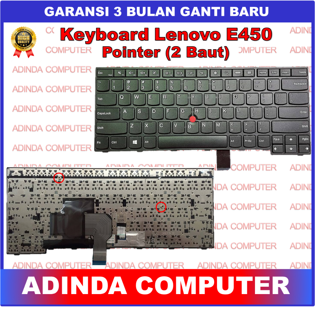 Jual Keyboard Lenovo Thinkpad E450 L440 T431 T440 T450 W450 Pointer | Shopee Indonesia