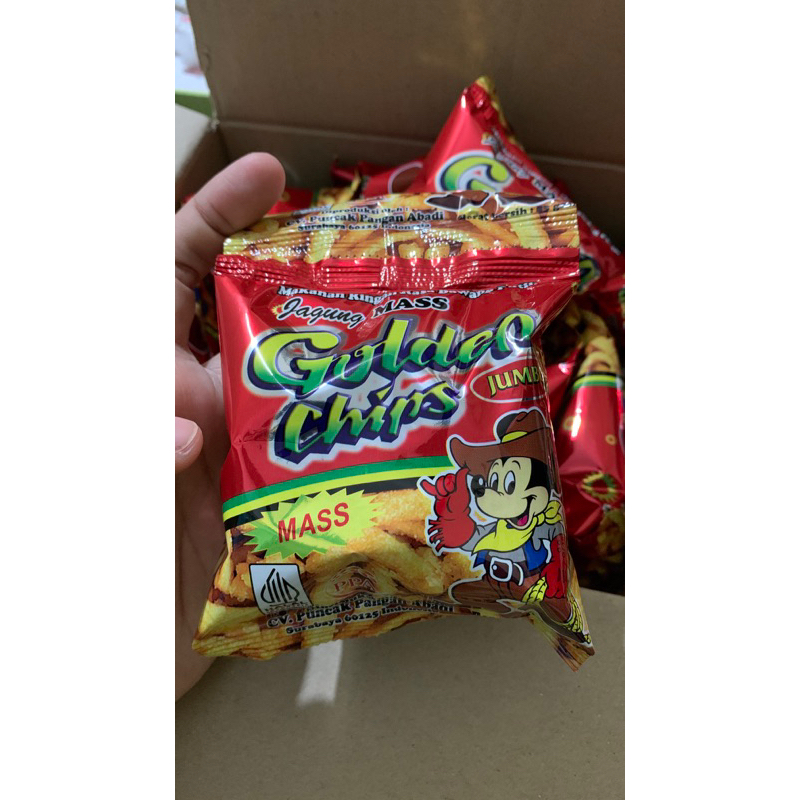 Jual GOLDEN CHIPS JUMBO MASS JAJAN JADUL isi 10 pcs renteng | Shopee ...