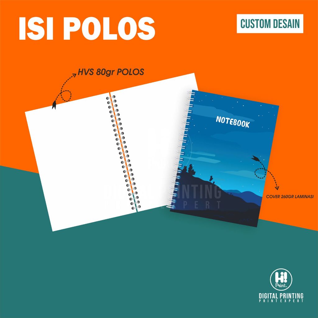 Jual Cetak Notebook A5 Custom 60 Halaman | Shopee Indonesia