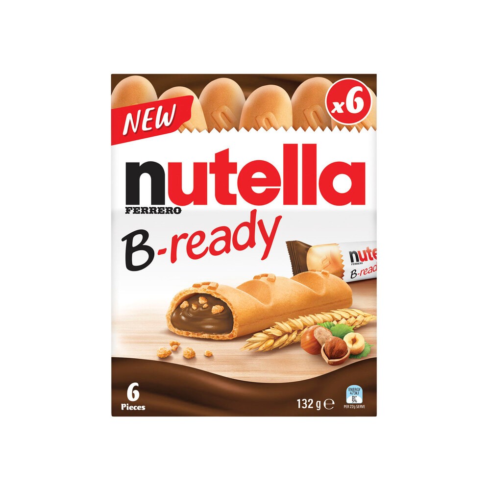 Jual Nutella B-Ready Biscuit Multipack 6x22g | 132g Australia | Shopee ...