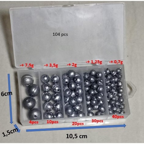 Jual Timah Pancing Pemberat Tali Pancing Sinker Raft Fishing Beads ...