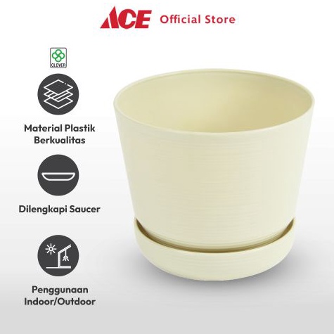 Jual NMy Ace Clover 155 cm Pot Tanaman Dengan Alas B155 Krem Wadah ...