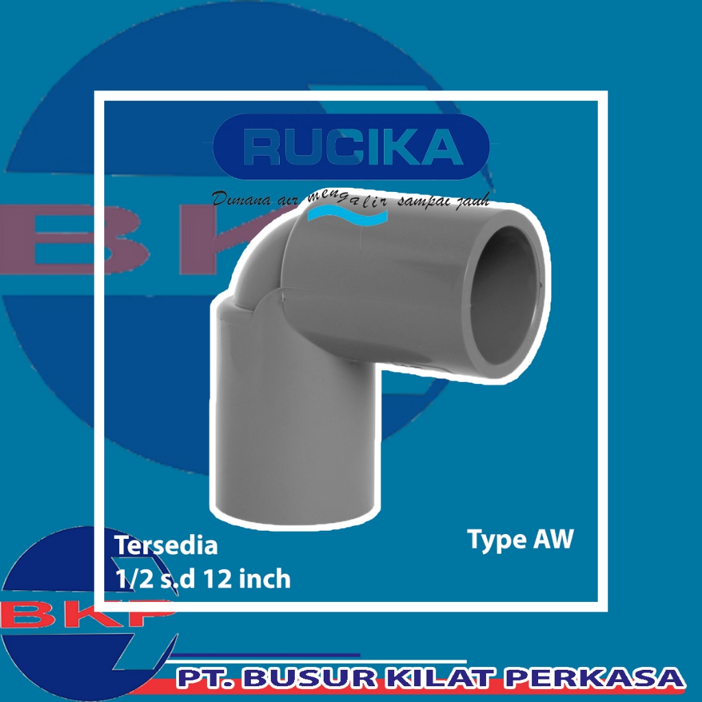 Jual Knie 3 Inch (Aw) Elbow 90" Pvc Rucika / Sambungan Pipa / Fitting Pipa | Shopee Indonesia