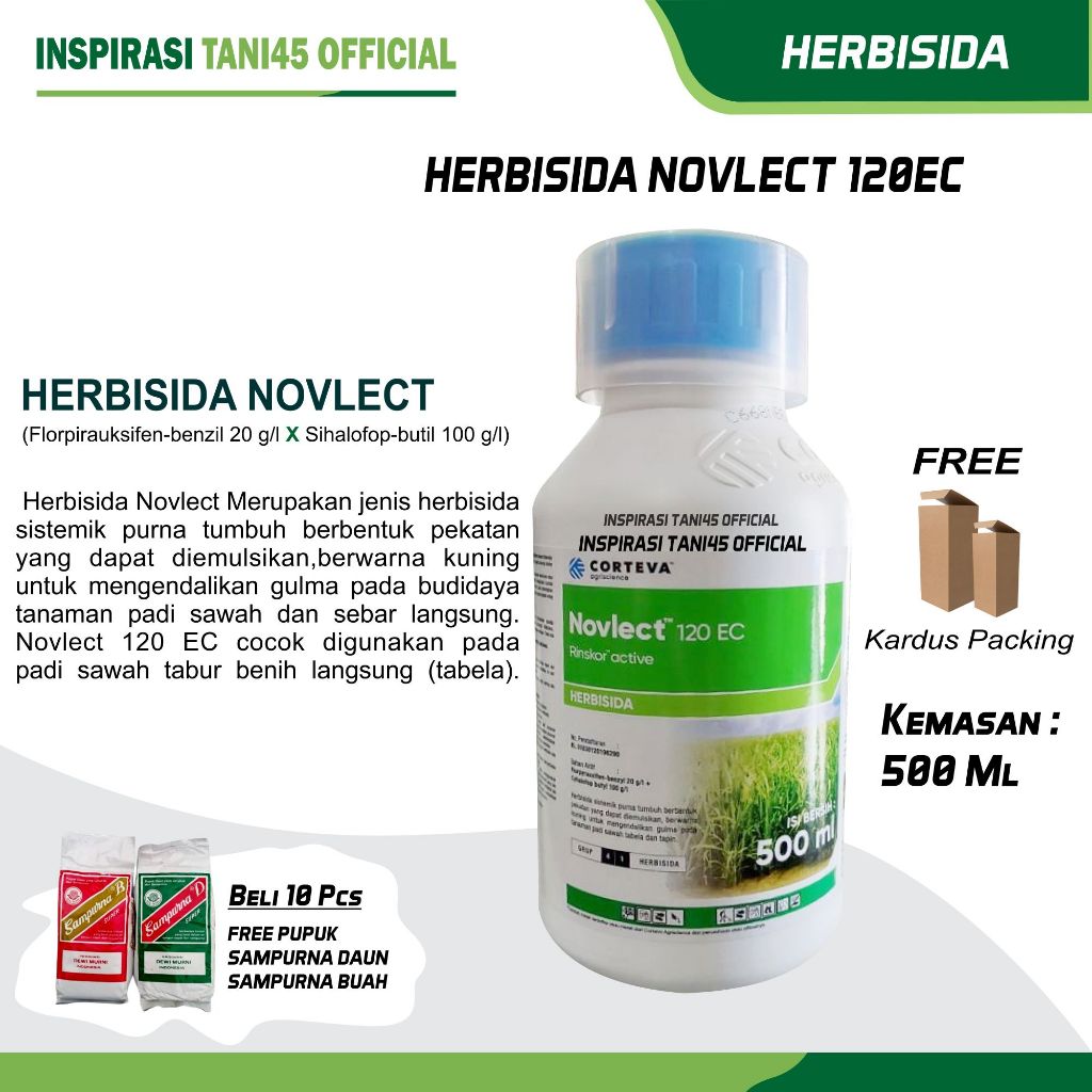 Jual Herbisida Novlect 120EC 500 ml/Herbisida Novlect 500 ml/Racun ...