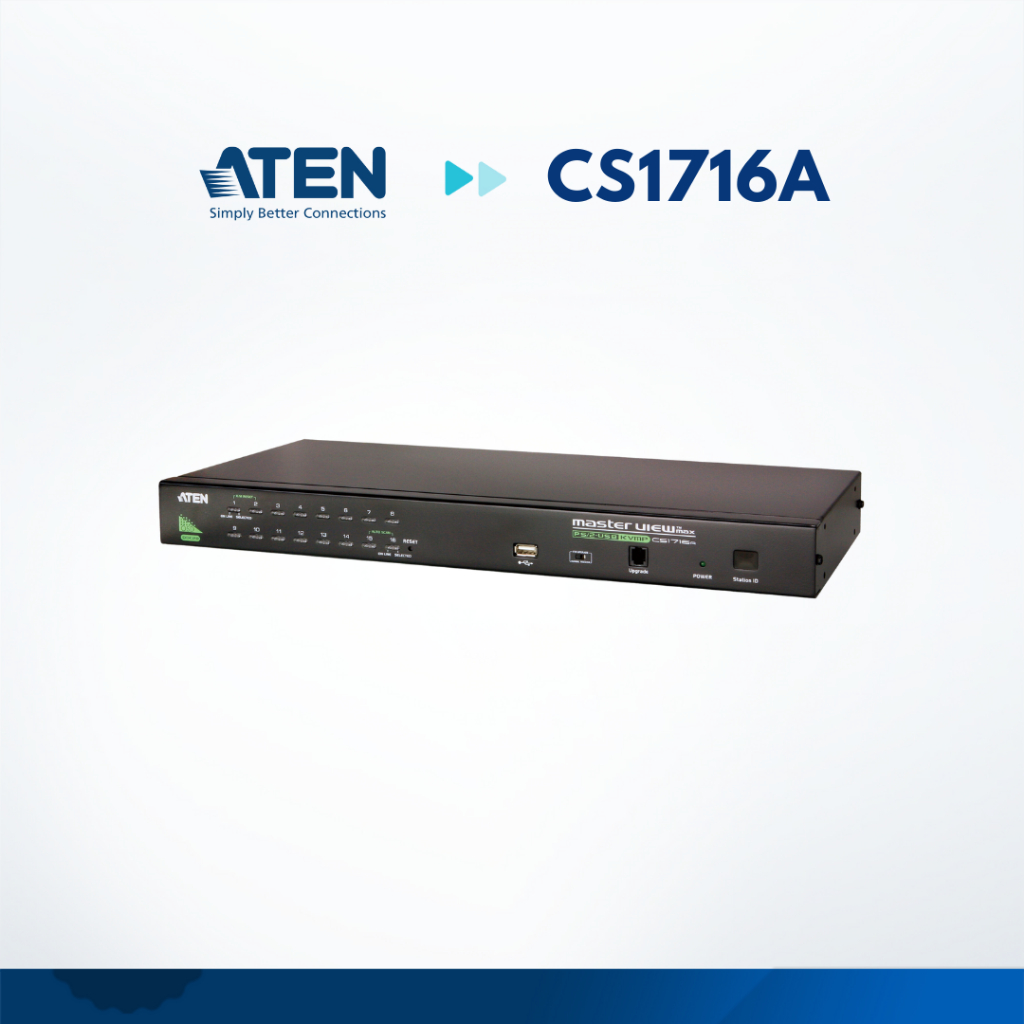 Jual ATEN CS1716A 16-Port PS/2-USB VGA KVM Switch with Daisy-Chain Port ...