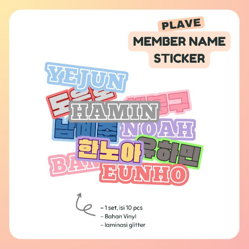 Jual [BACA DESKRIPSI] Plave Member Name Sticker | Shopee Indonesia