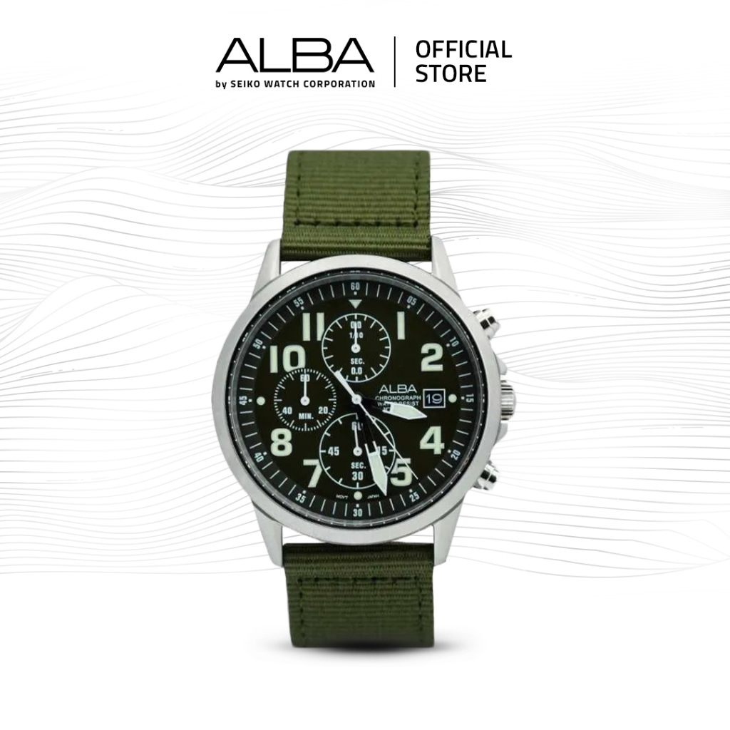 Jual Alba Jam Tangan Pria Pilot Chronograph AM3855 / AM3855X1 Quartz ...