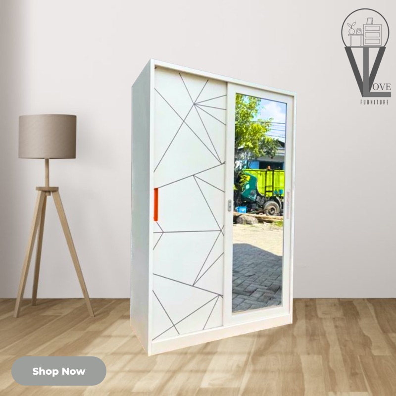 Jual Lemari Baju Sliding Besi WD-SL302C - Lemari Baju Sliding - Almari ...