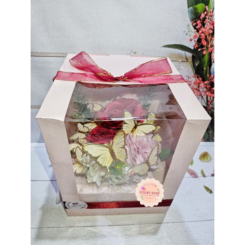 Jual tas buket bunga/bloom box/hadiah opening store/hadiah ulang tahun ...