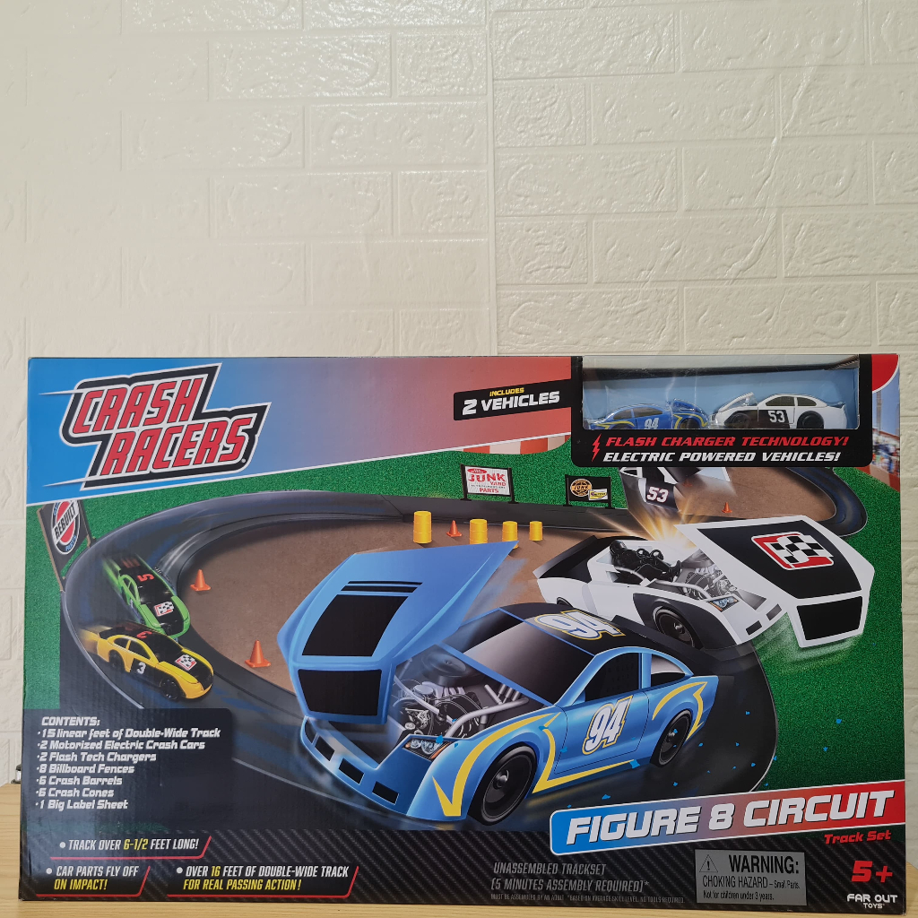 Jual Crash Racers Figure 8 Track Set Mainan Trek Mobil Balap||Booster ...