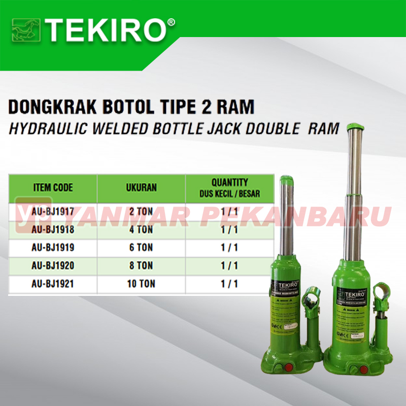 Jual Dongkrak Botol Mobil Kendaraan Tipe 2 RAM ( Ganda ) / Hydraulic ...