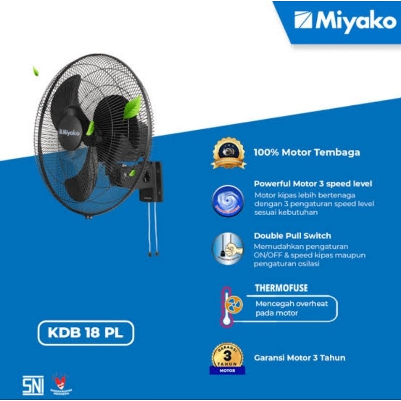 Jual Kipas Angin Dinding Industri/Industrial Wall Fan Miyako KDB 18 PL | Shopee Indonesia