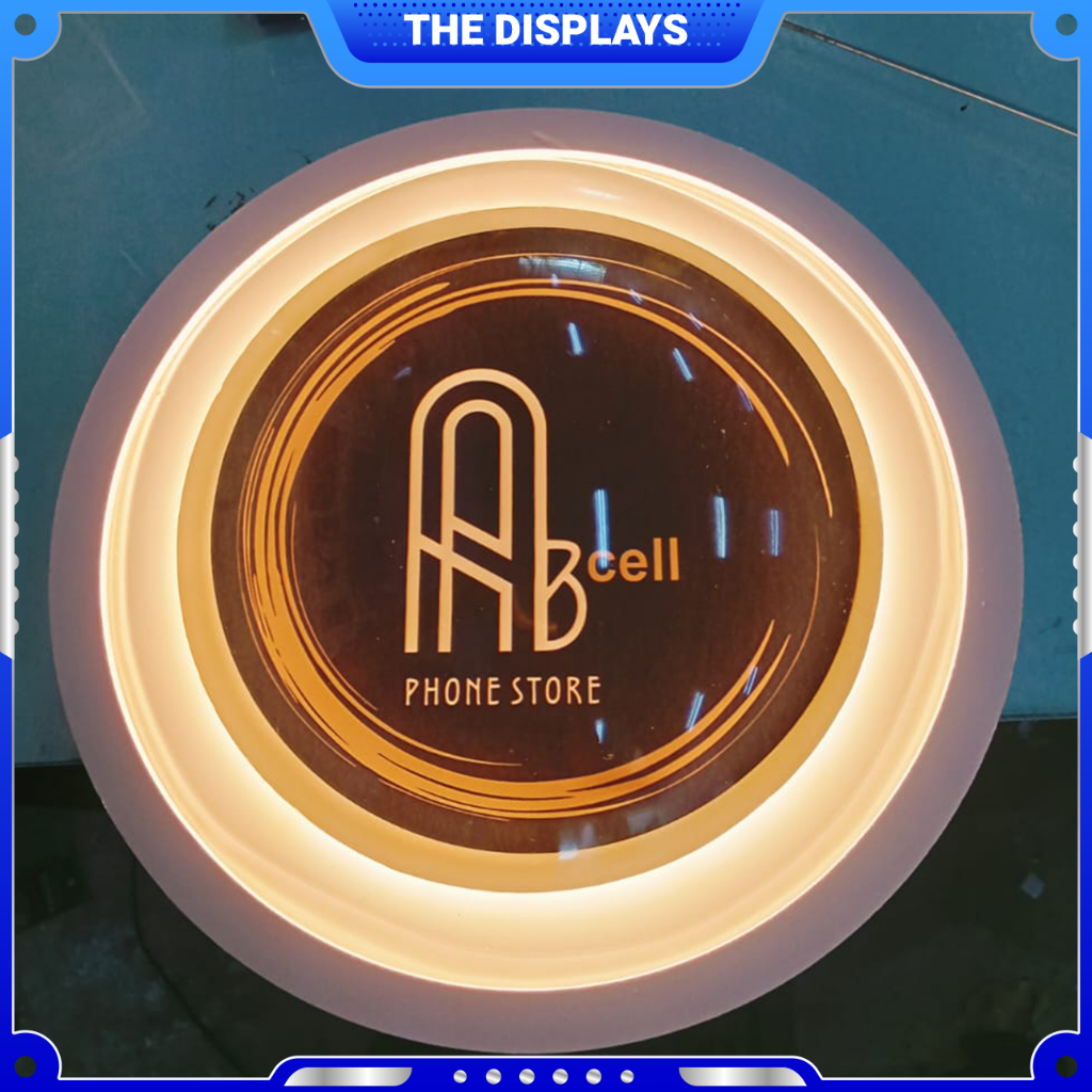 Jual Papan Nama Toko LED Custom Logo Signage Murah 40x40 | Shopee Indonesia