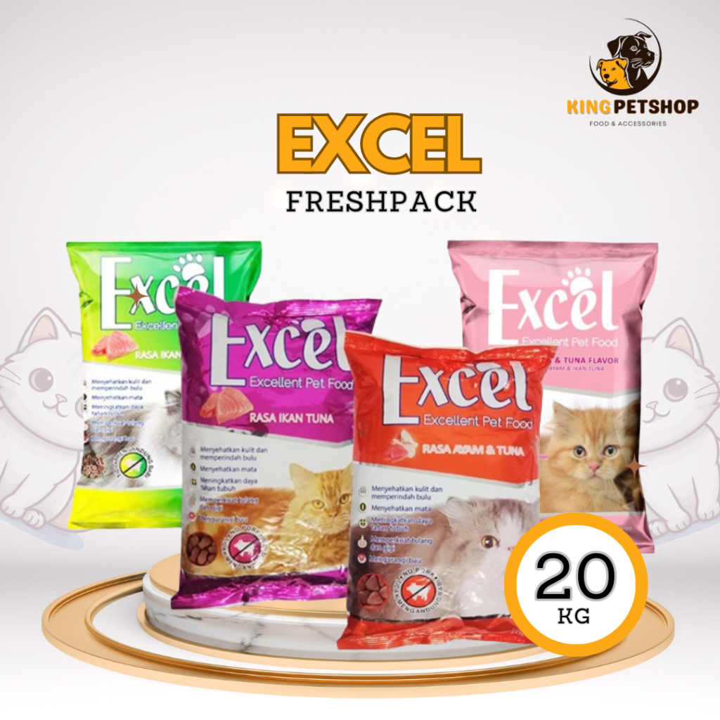 Jual EXCEL MAKANAN KUCING 20 KG | Shopee Indonesia