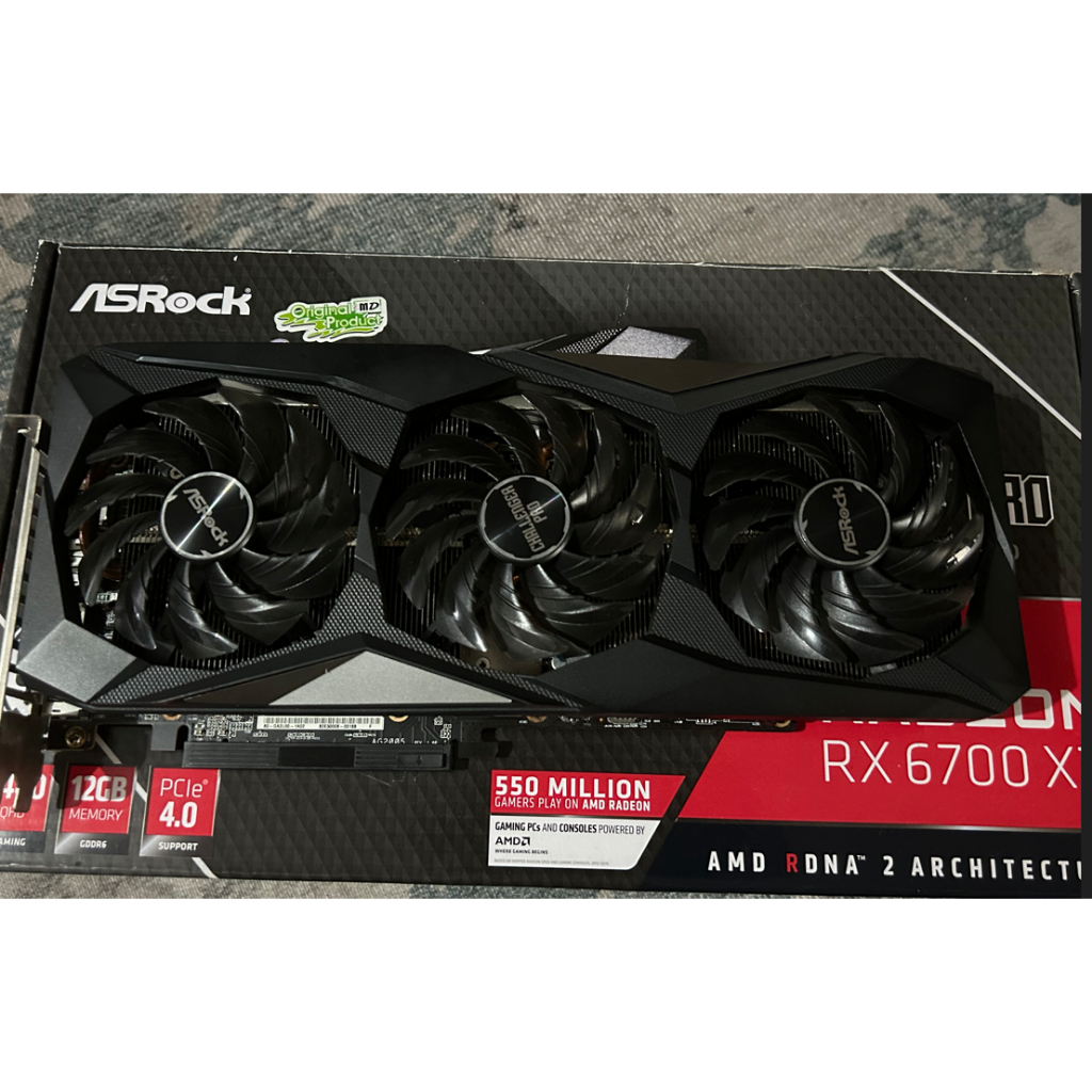 Jual vga rx 6700 xt asrock challenger pro 12gb oc gddr6 triple fan ...