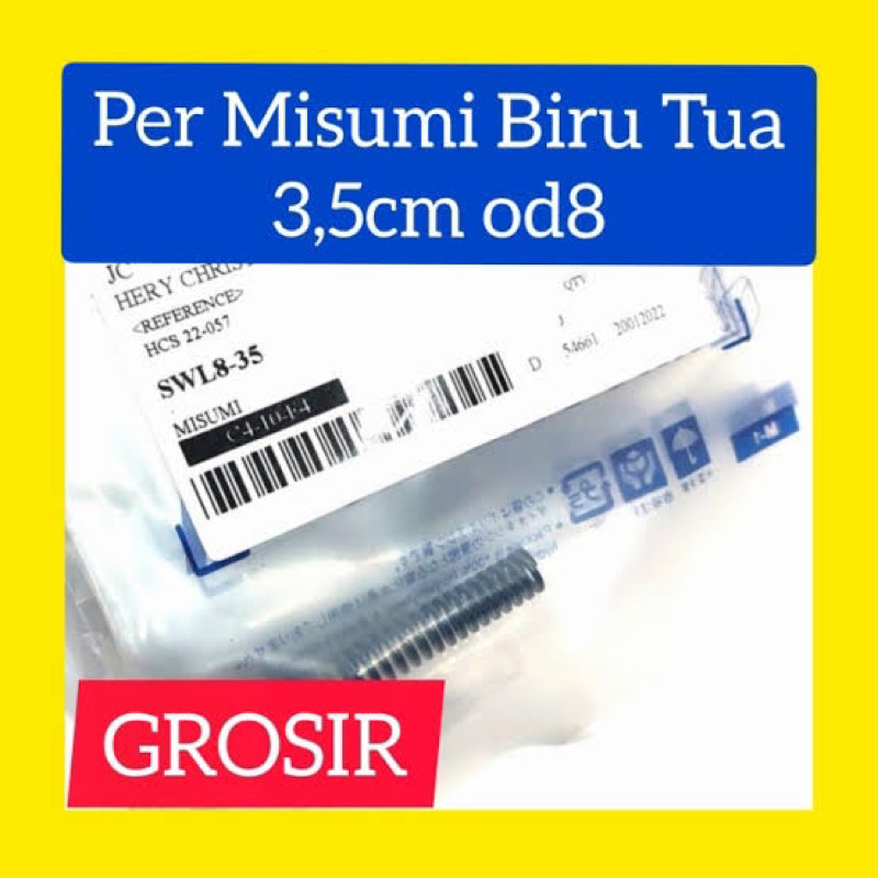 Jual Per misumi biru tua 3,5cm od8 - mizumi biru tua panjang 3.5cm od8mm | Shopee Indonesia