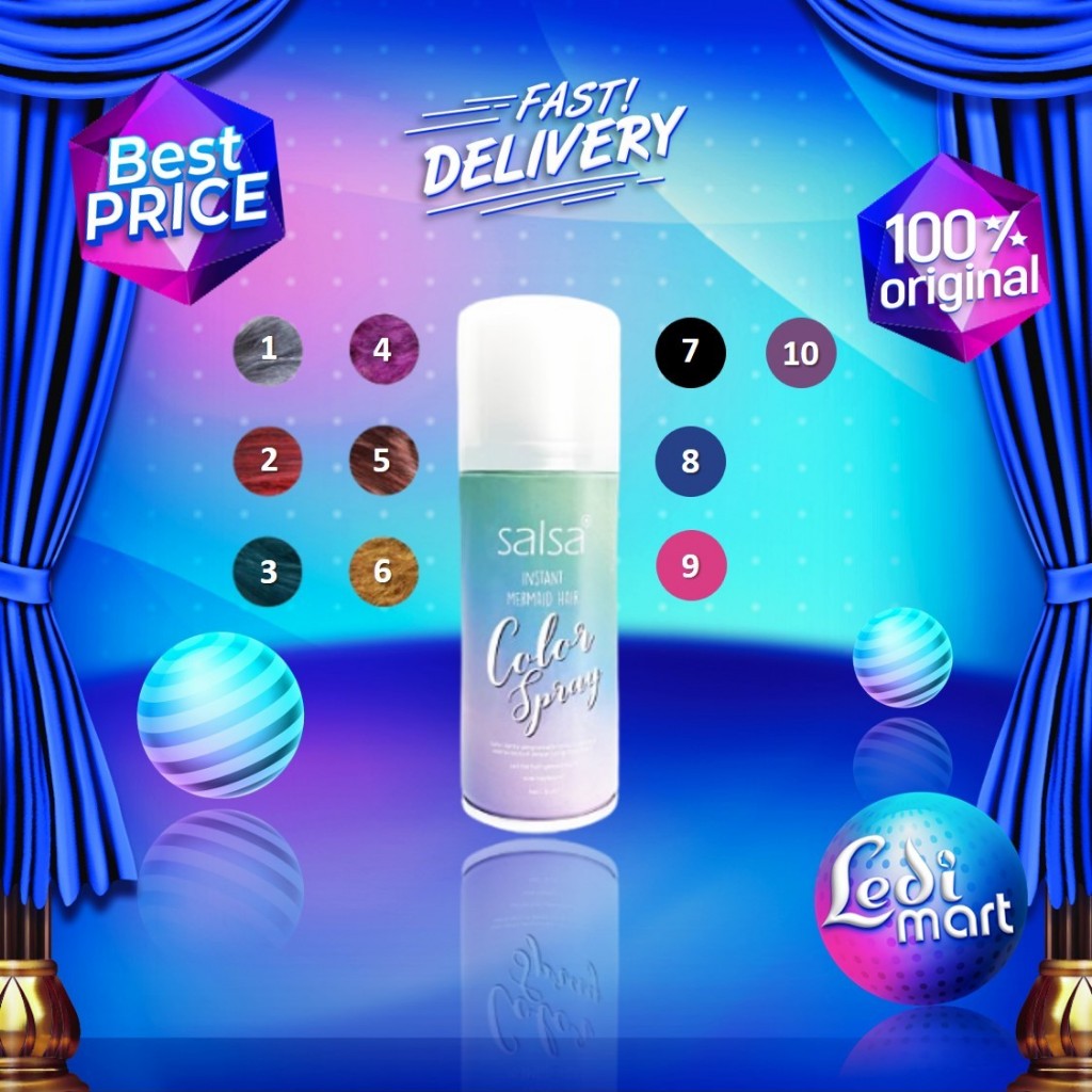 Jual Salsa Instant Mermaid Hair Color Spray - Semir Rambut Temporary ...