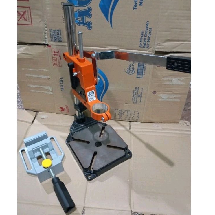 Jual Stand Drill Dudukan Bor 43mm (Alas Besi ) + Catok | Shopee Indonesia