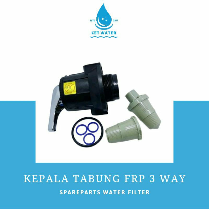 Jual Kepala Tabung Media FRP 3 Way / 3 Way Valve Head FRP | Shopee Indonesia