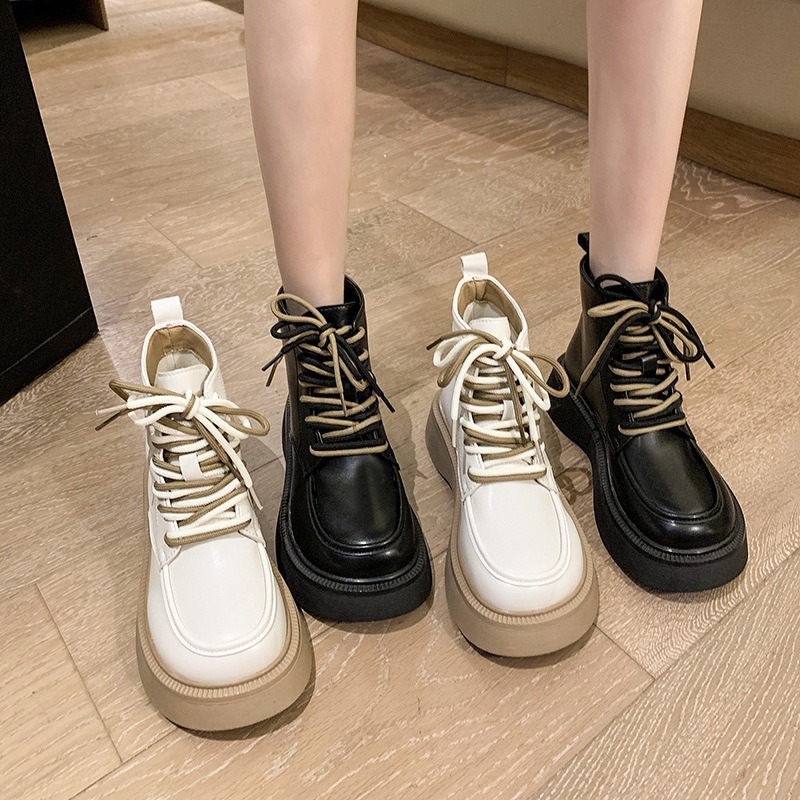 Jual Sepatu Boot Perempuan Tali Fashion Import Sepatu Wanita Kasual ...
