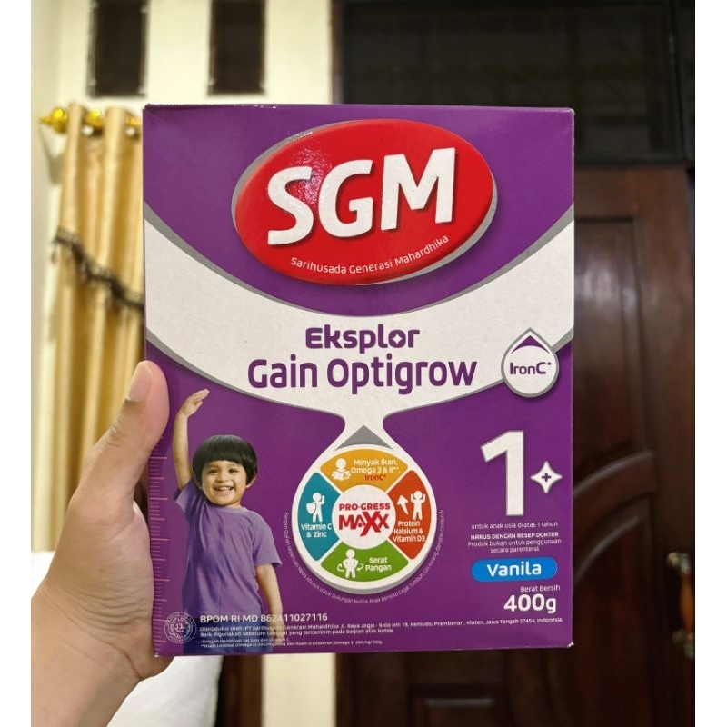 Jual SGM GAIN OPTIGROW 1+ 400GR / Susu Formula 1 Vanila di | Shopee ...