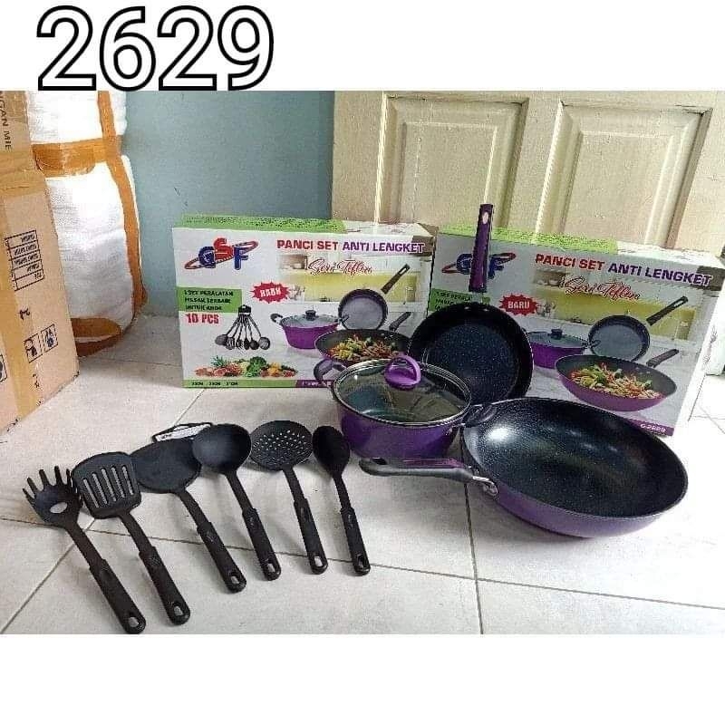 Jual Panci Set GSF 4Pcs Teflon Series G-2629 | Shopee Indonesia