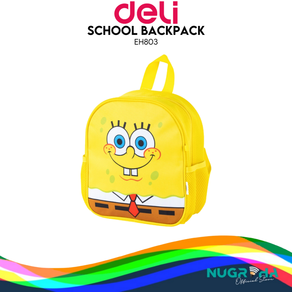 Jual Deli tas ransel School Backpack (Yellow) Spongebob EH803 | Shopee ...