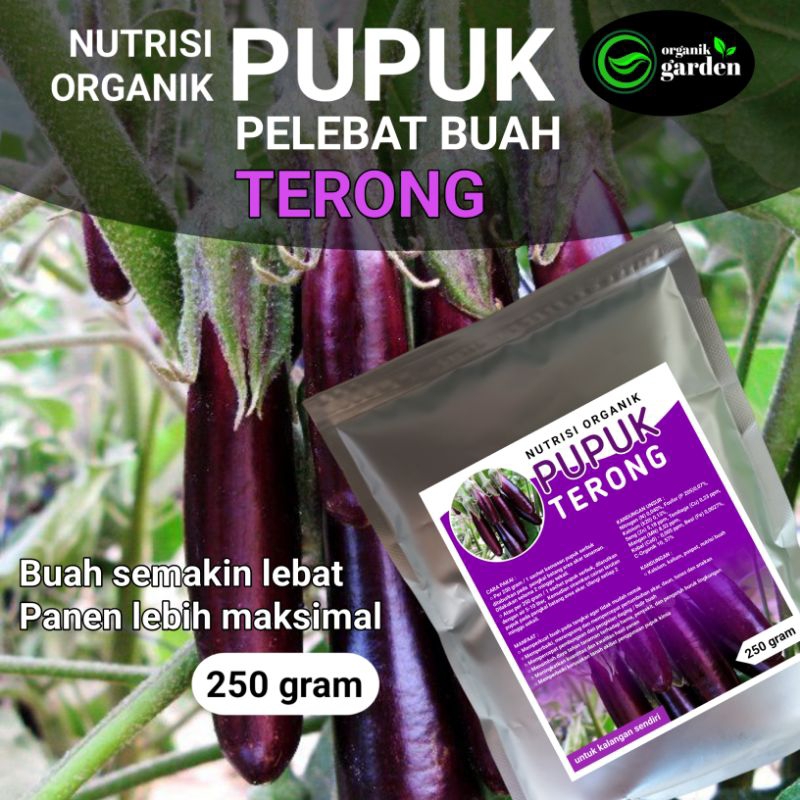 Jual pupuk pelebat buah TERONG | booster nutrisi organik 250 gram | Shopee Indonesia