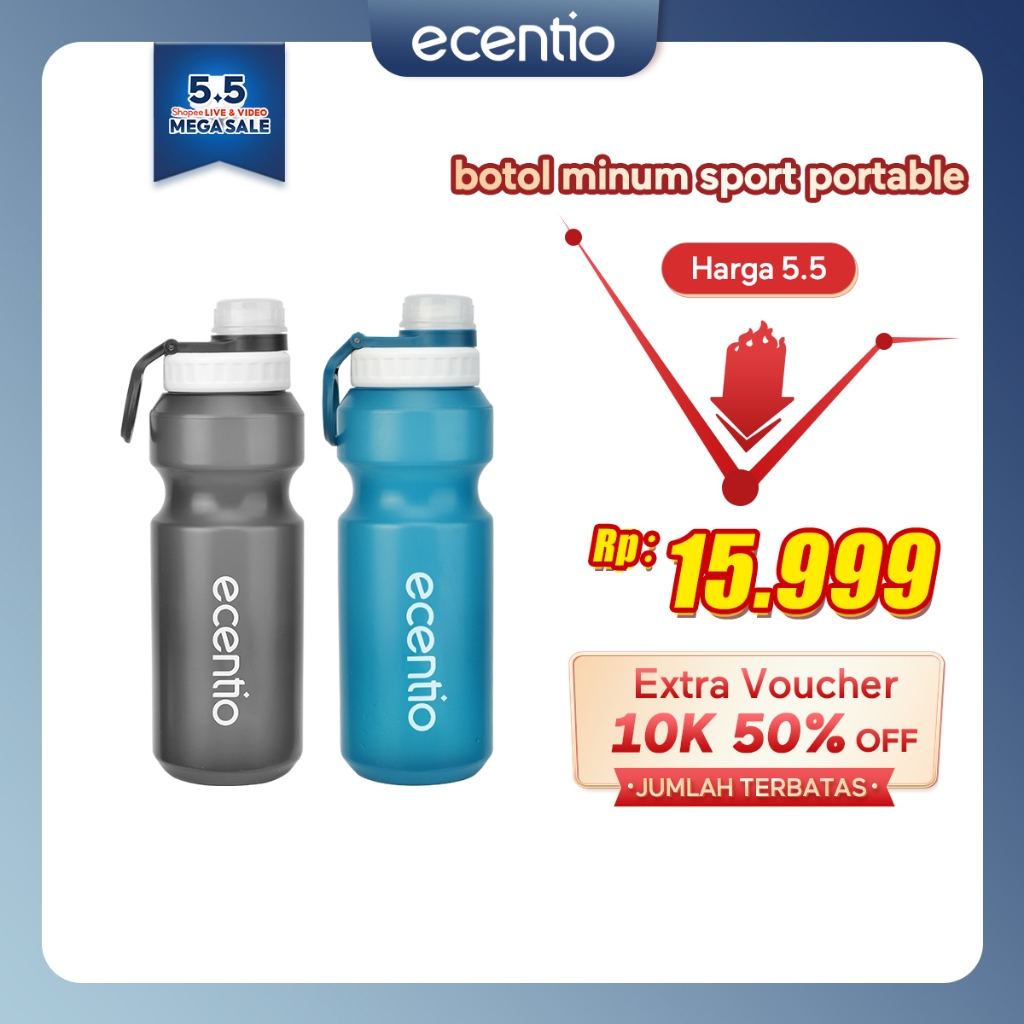 Jual ecentio botol air sport 750ml botol minuman olahraga /botol air ...
