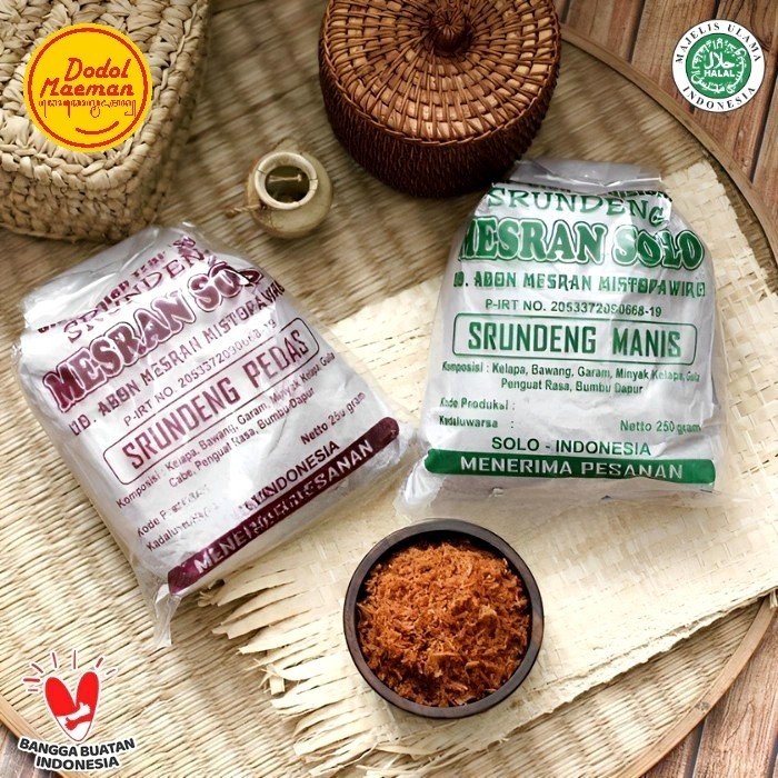 Jual Serundeng Kelapa Mesran Solo Pedas Manis 250 gram | Shopee Indonesia